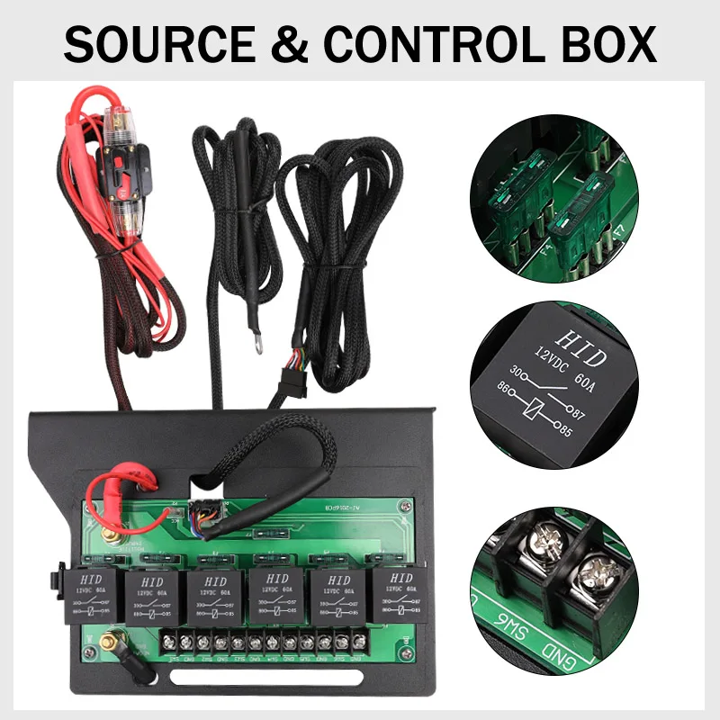 6 Gang Auto off Road Light Switch Panel for UTV & 4x4