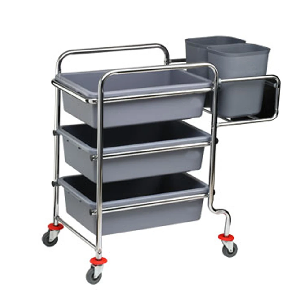 Hotel Stainless Steel Food Service Cart with Wheels