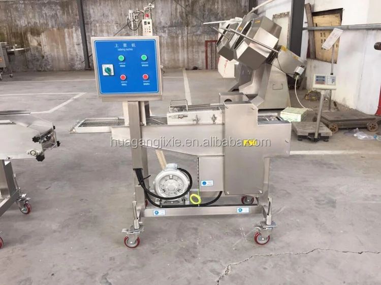 Factory Using Automatic Meat Fish Batter Breading Machine Tempura ...
