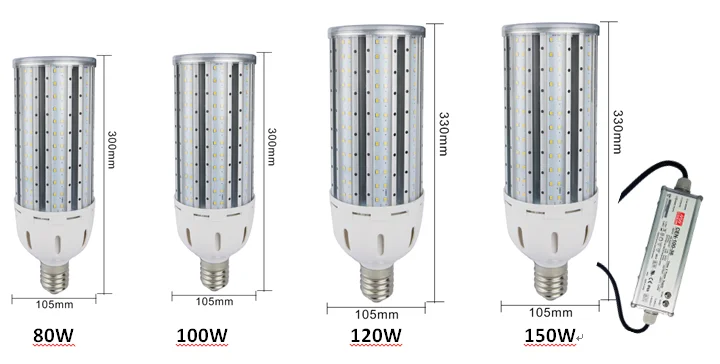 5000k Daylight Mogul Base E39 Bulb Lamp 480v Led Corn Cob Light Bulb ...