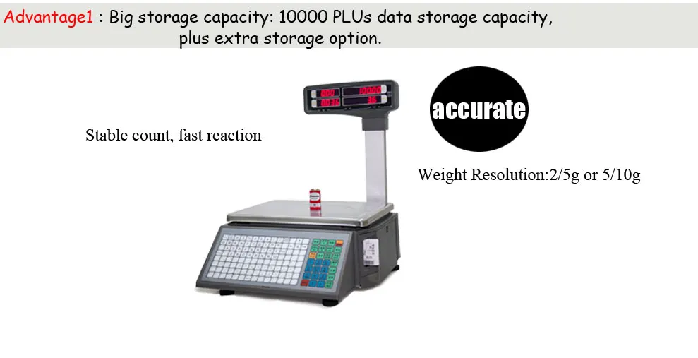30kg Barcode Printing Electronic Weighing Scales With 10000 Plus Data ...