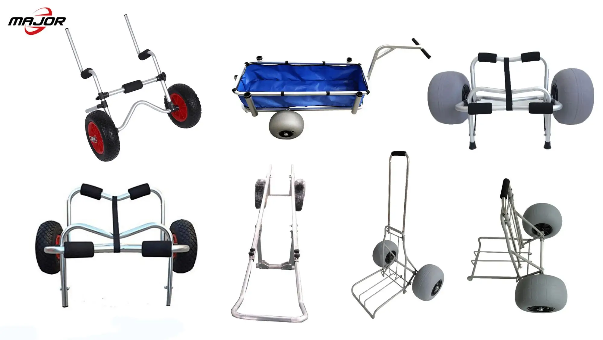 High Load Boat Trailer Aluminum Canoe Kayak Trolley Cart/hand Trolley ...