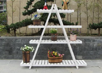 Triangle Wooden Flower Stands / Wooden Flower Pot Stands / Wooden ...
