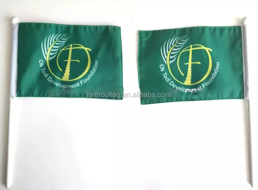 Activity Event Use Waving Hand Flag With Plastic Pole Custom Hand ...