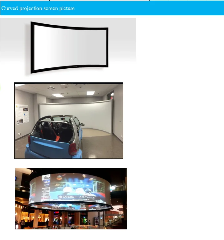 Home Theater 3d Curved Projector Screen With Competitive Price - Buy ...