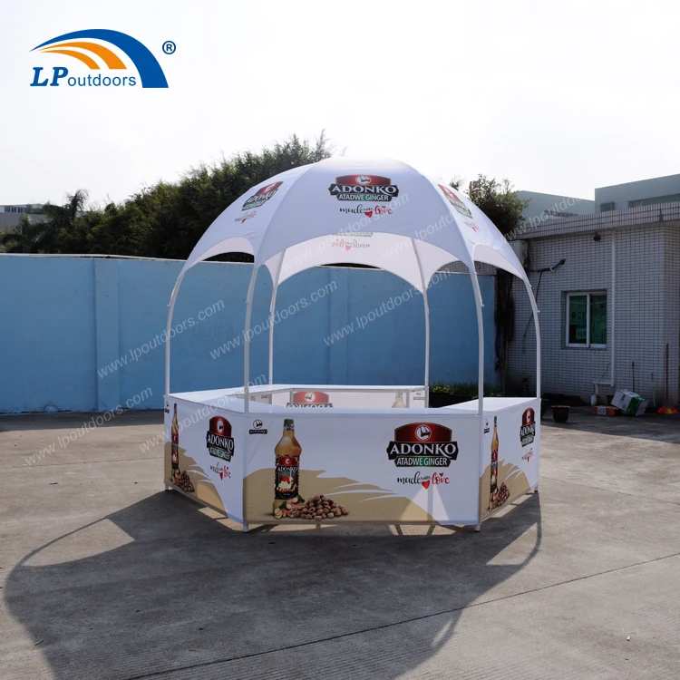 Custom Indoor And Outdoor Promotion Tent Kiosk Hexagonal Dome Vendor ...