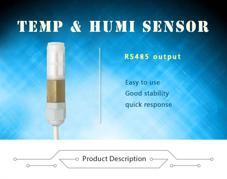 High Quality Digital Temperature Sensor with RS485 Output