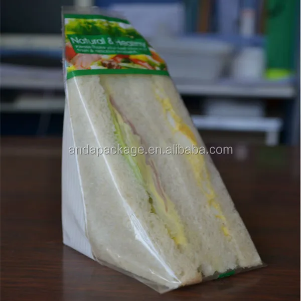 Custom Triangle Sandwich Packaging Bag/sandwich Bag Bopp Plastic Bags ...