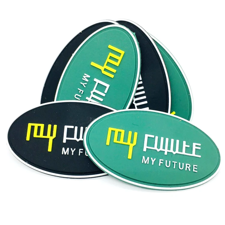 Custom Clothing Embossed Brand Name Logo Soft Silicone PVC Rubber Patch ...