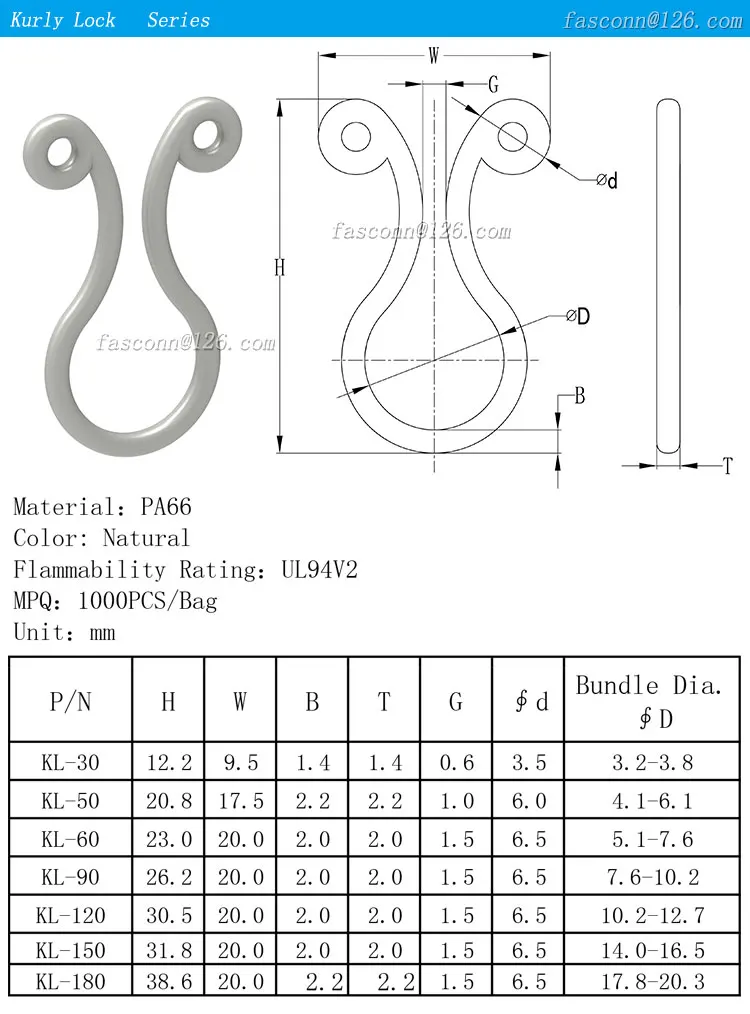 Push Mount Lock Loop Cable Clamp - Efficient Cable Management