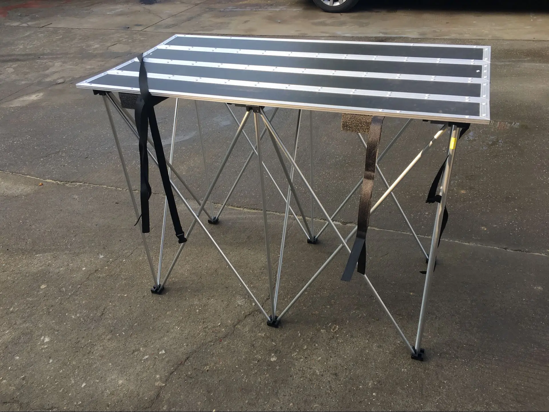 Foldable DJ Table - 1200x600x910mm Aluminum Portable Setup