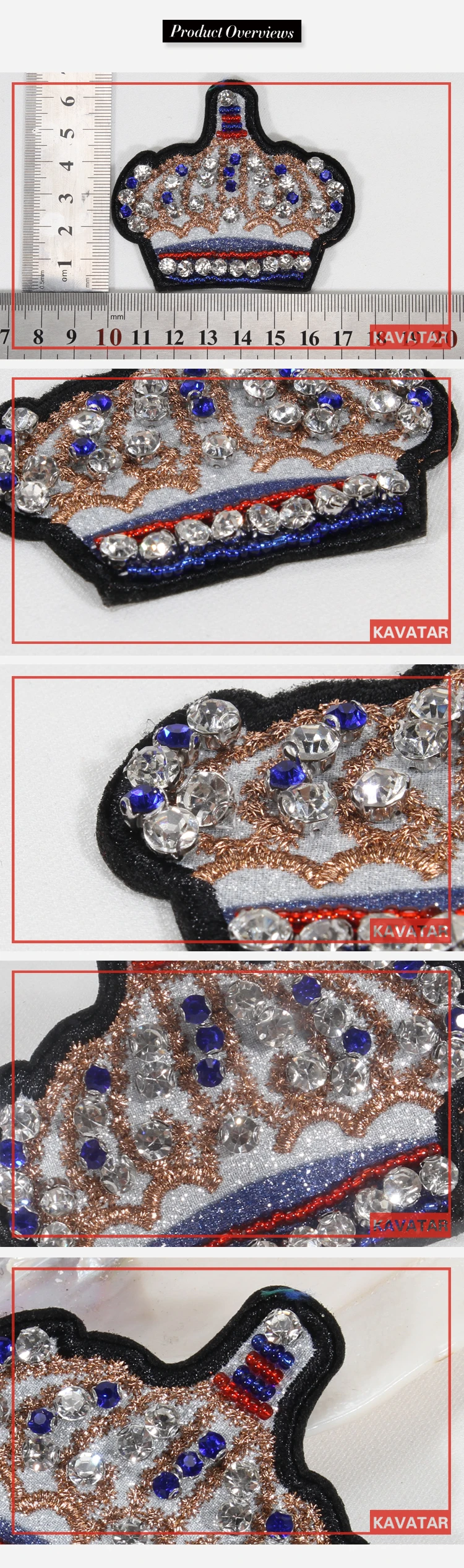 Beautiful Crown Shape Beaded Crystal Patches - Buy Crown Patches,Beaded ...