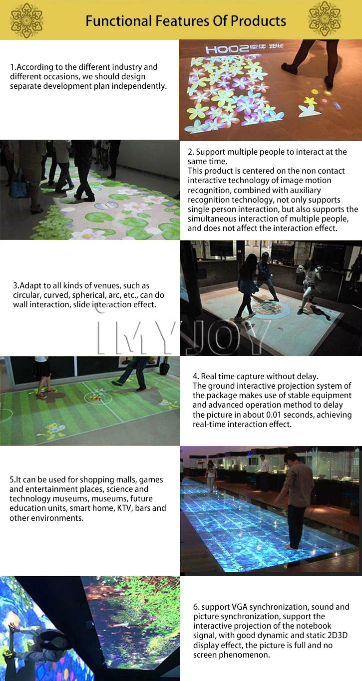 3d Interactive Touch Screen Immersive Projection Interactive Floor/wall ...