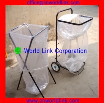 Steel Frame Collapsible Wheelie Outdoor Garbage Bag Cart - Buy Outdoor ...