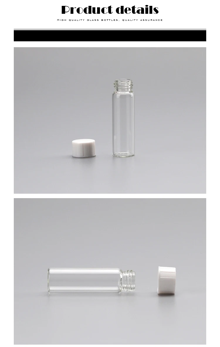 Custom 6ml 5 ml 3ml 2ml 1ml Small Essential Oil Clear Tubular Glass ...