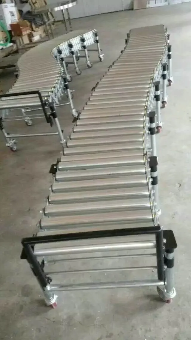 Roller Type Folding Conveyor For Unloading Boxes - Buy Folding Conveyor ...