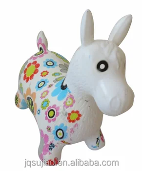 Cartoon Animal Ride On Toy Inflatable Jumping Horse/pony Horse - Buy ...
