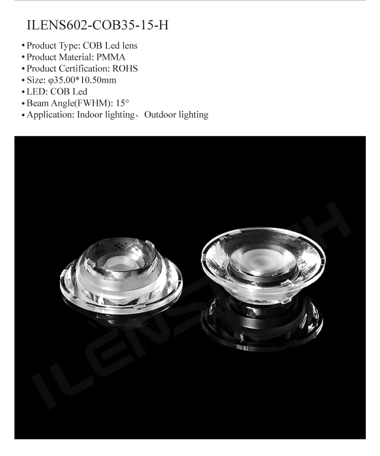 ILENSTECH Commercial Light Lens 15 Degree PMMA COB LED Lens for Hotel ...