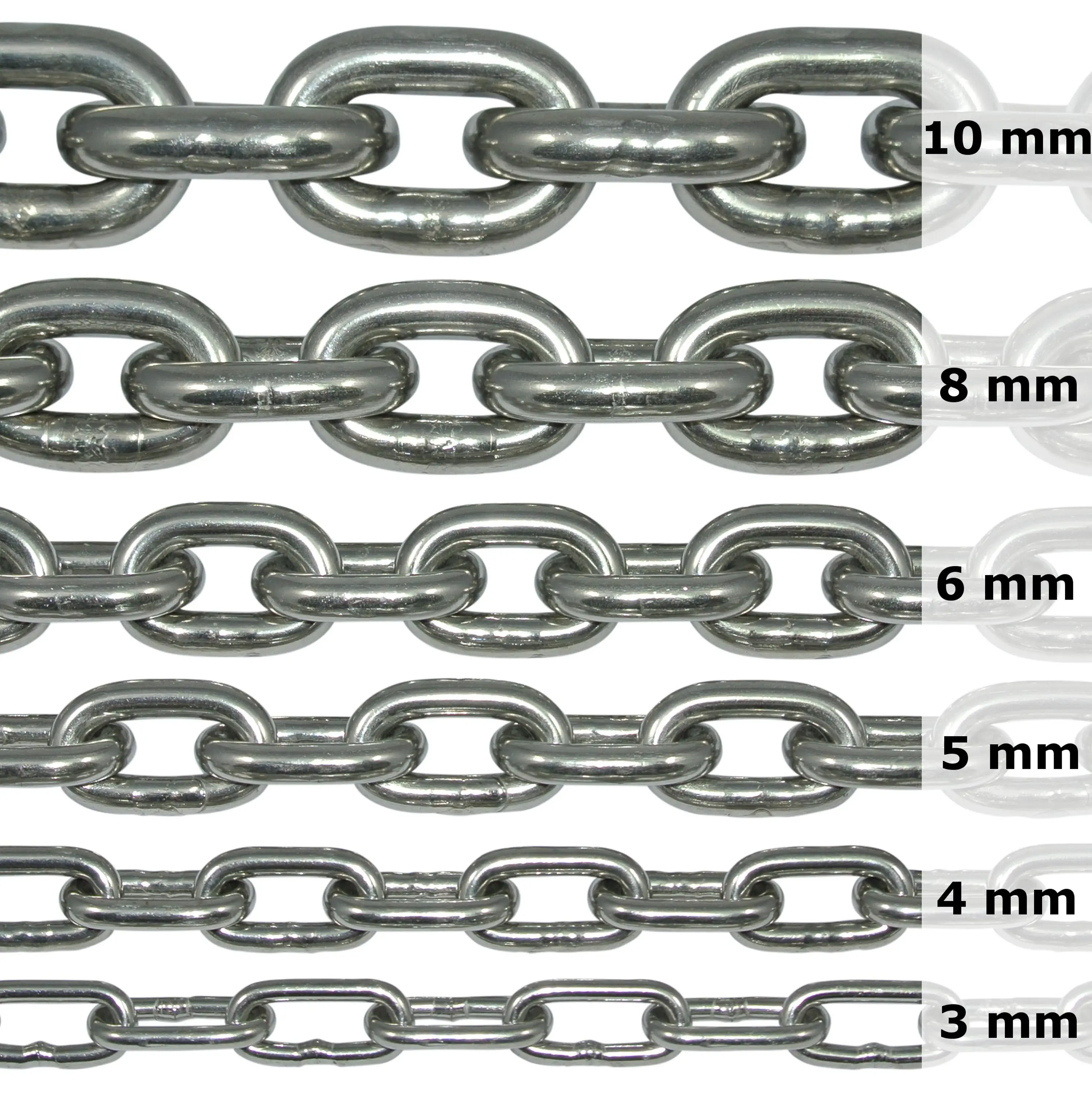 8mm Ss316 Stainless Steel Din766 Short Link Chain - Buy Link Chain Din766,Welded Link Chain ...