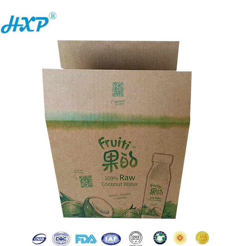Cheap Juice Bottle Carton Water Resistant Cardboard Box Juice Packaging ...