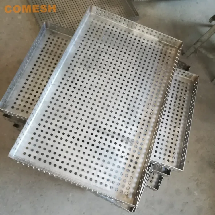 Stainless Steel Drying Dehydrator Tray / Perforated Metal Sheet Tray ...