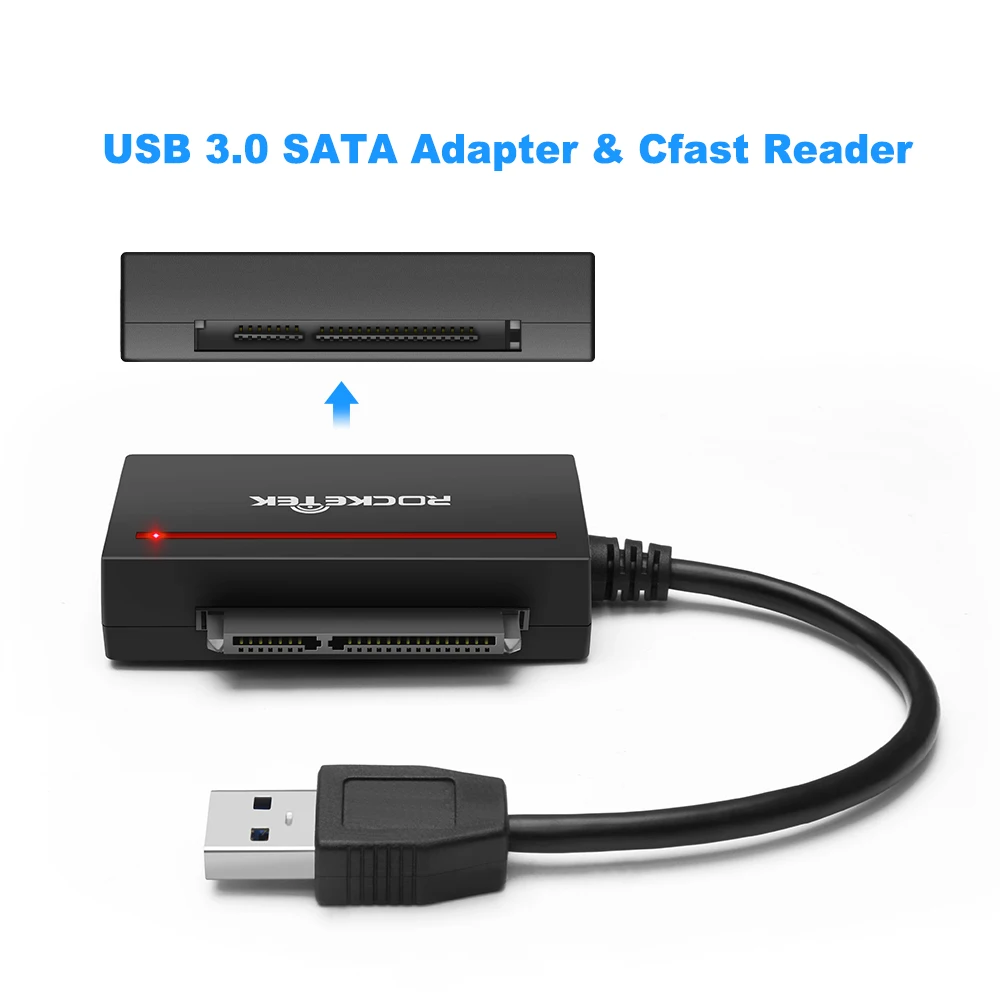 High Speed Cfast Card Reader with USB 3.0 to SATA Adapter