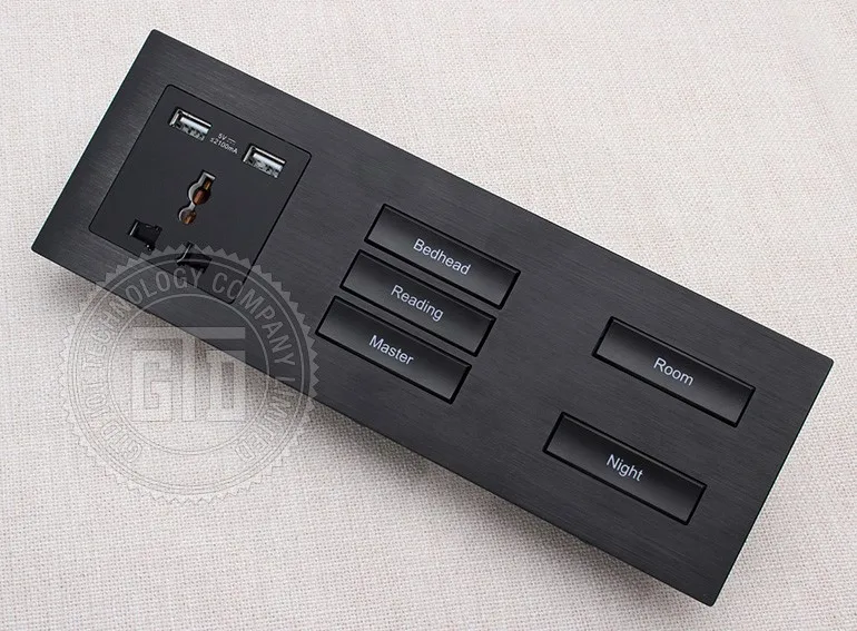 Modbus Protocol Integrated Smart Control Bedside Panel For Hotel Room ...