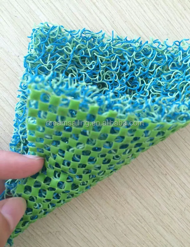 Vinyl Loop Or Mesh Matting Pvc Coil Cushion Mat With Grid Backing - Buy ...