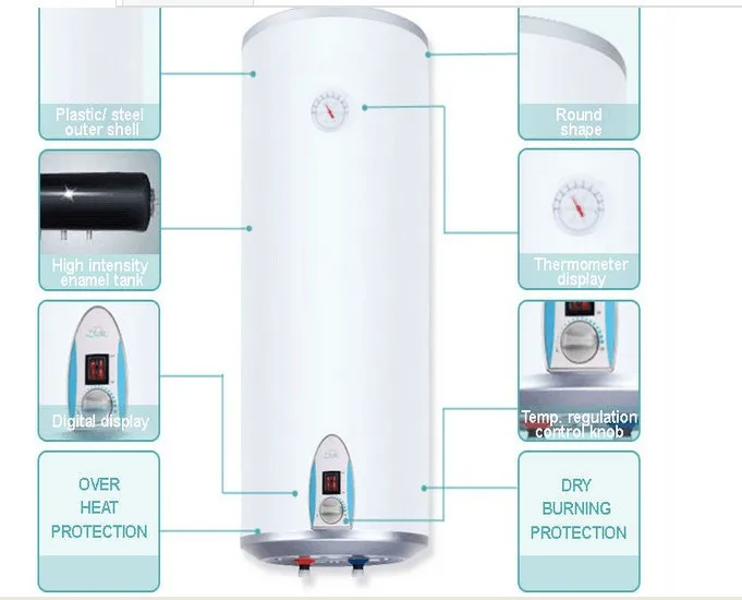 Wall Mounted Electric Storage Water Heater Tank For Shower - Buy Water ...