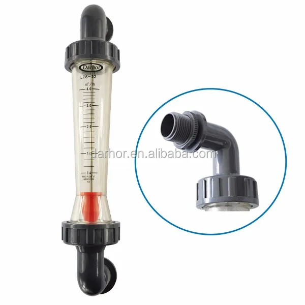 AS PC PSU Tube PVC Rotameter Inline Flowmeter for Sea Water