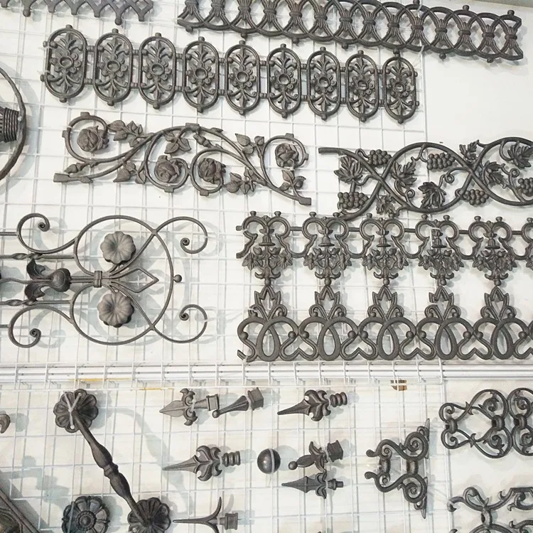 Decorative Garden Fence Steel Flowers Leaves Wrought Gate Cast Iron ...