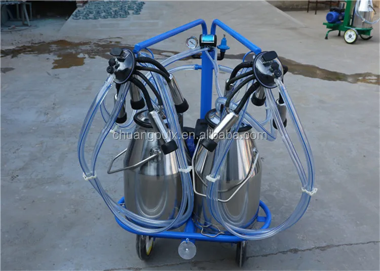 Twin Emmers Koe Mobiele Melkmachine,Kleine Melk Machine Met Droge Pomp ...