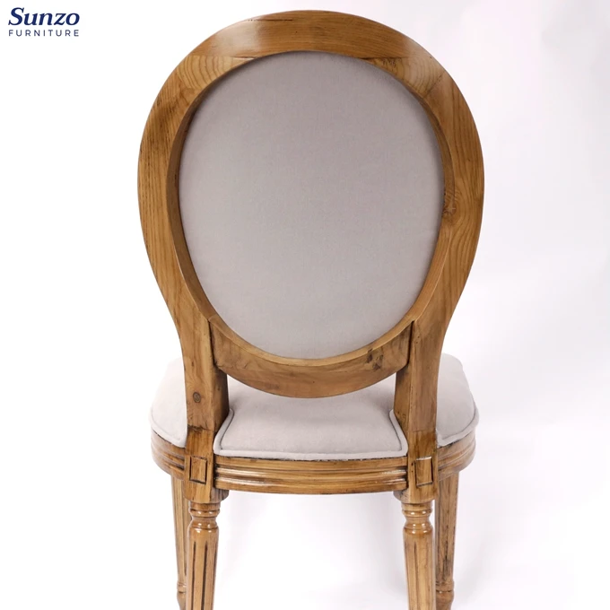 French Style Wood Round Back Louis Stackable Dining Chairs - Buy French ...