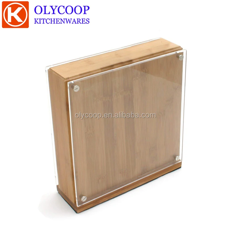 Clear Knife Block - Sustainable Bamboo Display Board