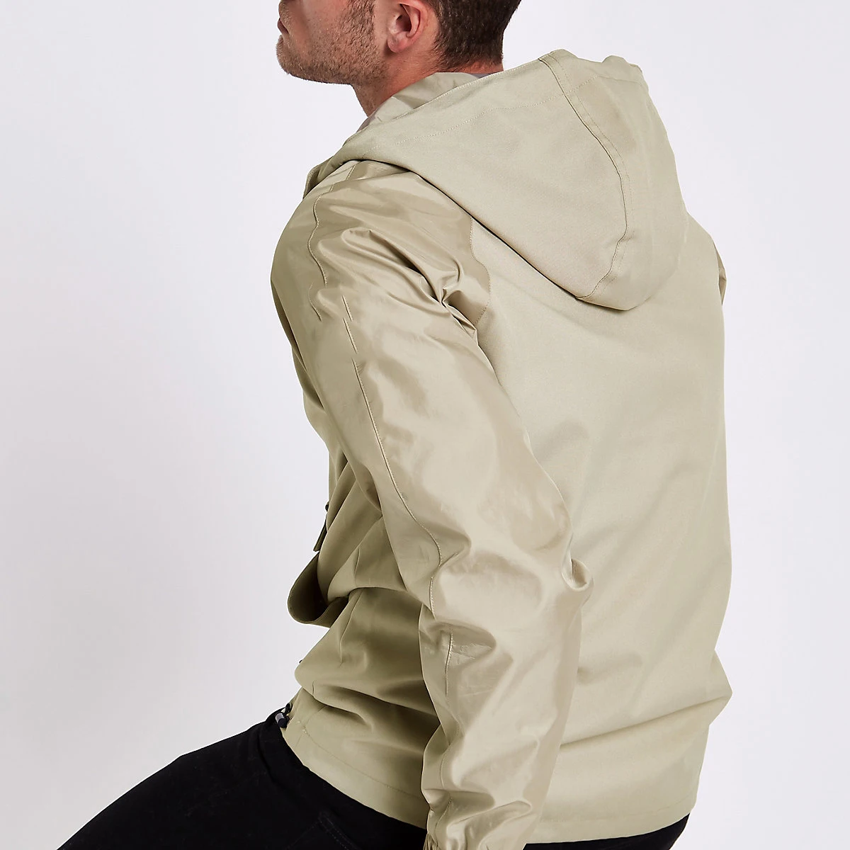 Lightweight Kangaroo Pocket Customized Zip Up Hip Pop Men Hood Jacket ...