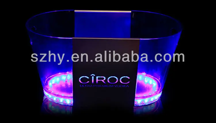 12 L Ciroc Rechargeable Led Lighted Up Plastic Ice Bucket - Buy Larger ...