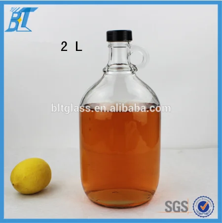 2 Liter 3L Glass Vintage Bottles for Wine - Eco-friendly