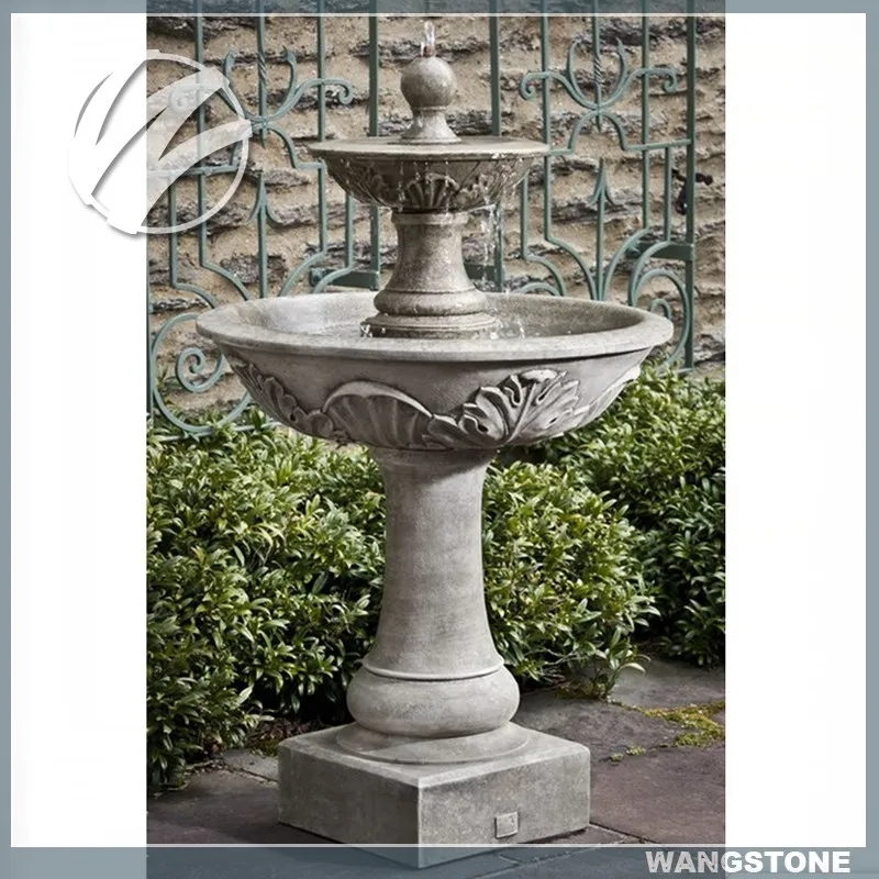 Granite Fish Fountain - Modern Stone Sculpture for Gardens