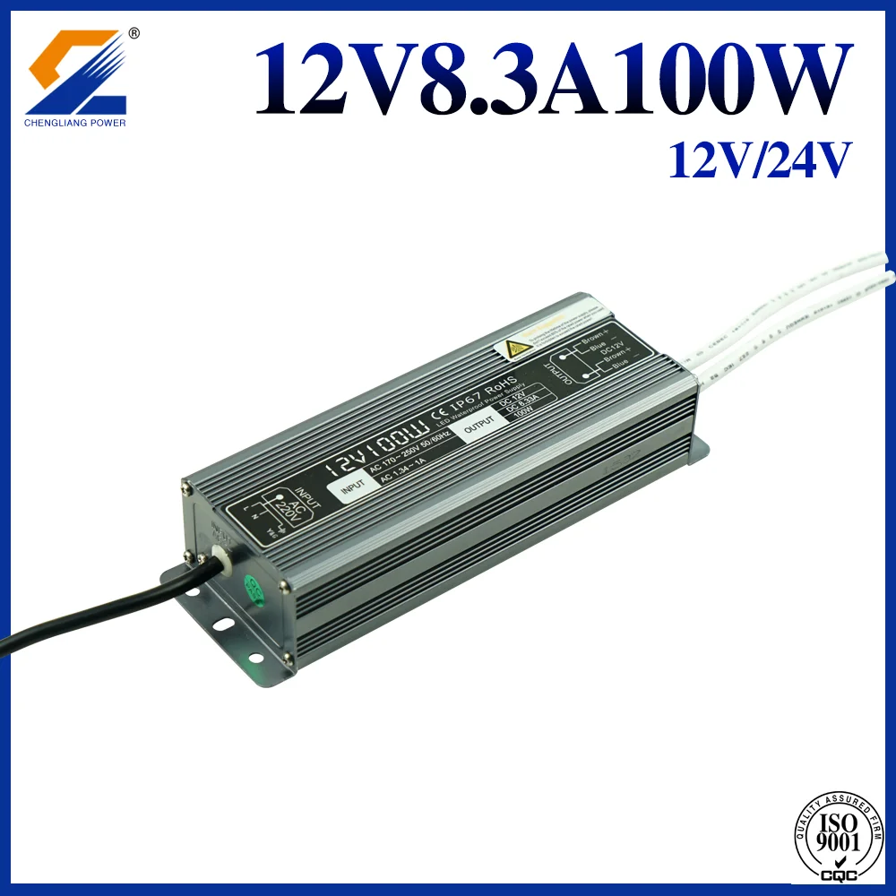 Ip67 Aluminum Waterproof Power Supply 12v 8.3a 100w Outdoor Led ...