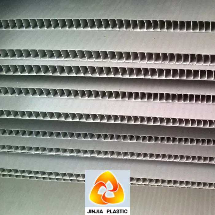 Grey Polypropylene Pp Plastic Twin Wall Hollow Fluted Corrugated ...