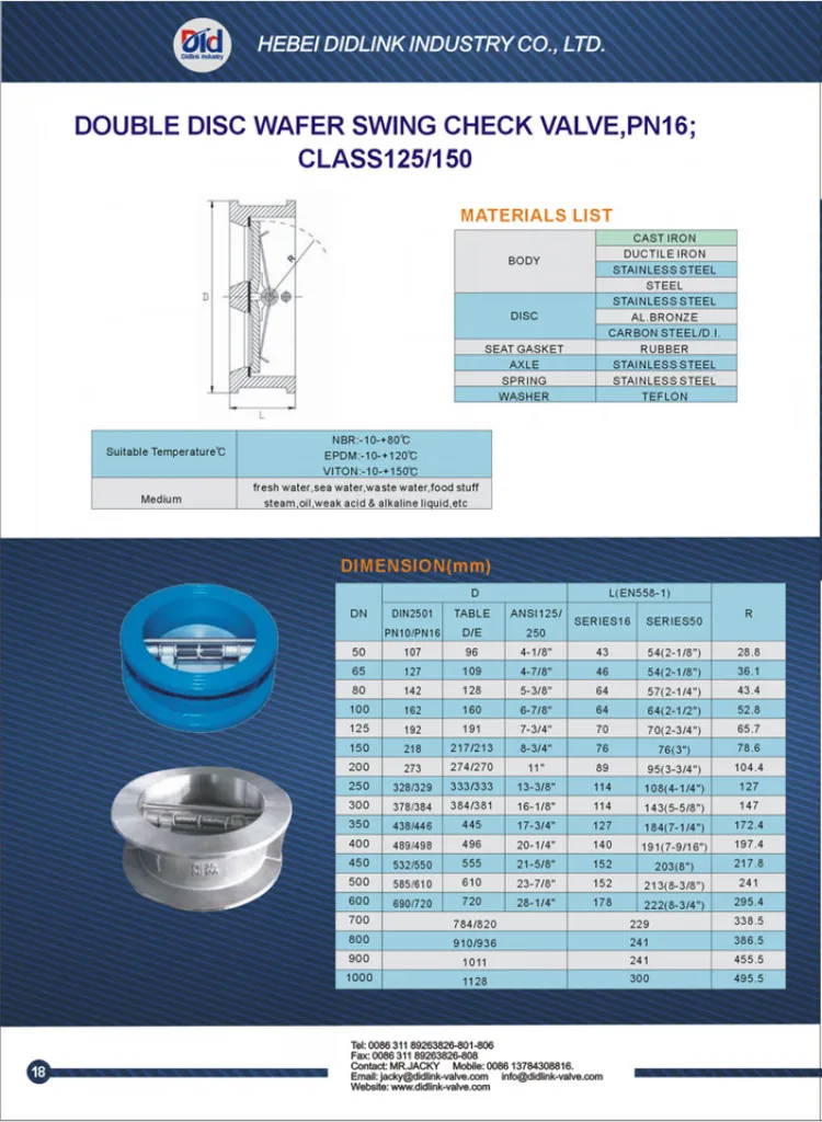 Cast Iron Air Compressor Dn80 Pn16 Wafer Butterfly Type Swing Dual ...
