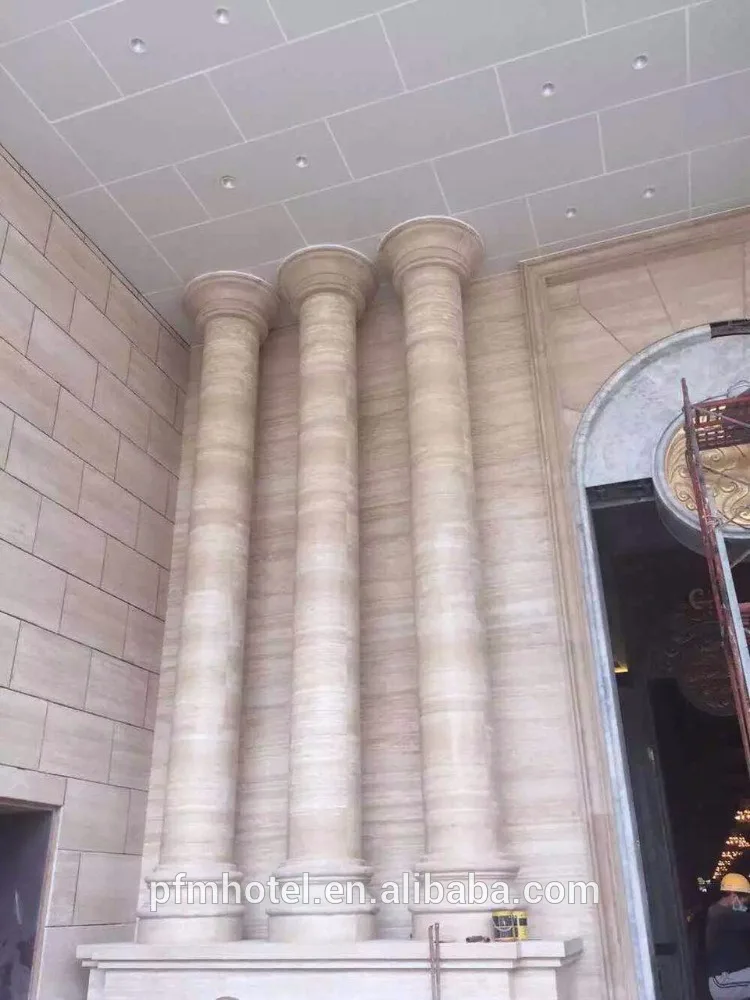 PFM Entrance Gate Round Pillar Designs - Marble Stone Columns
