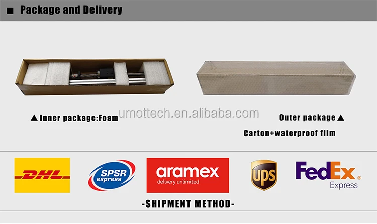 Umot High Speed 2 Meters Cnc Belt Driven Linear Actuator Guide Rail Module Linear Guide Rails ...
