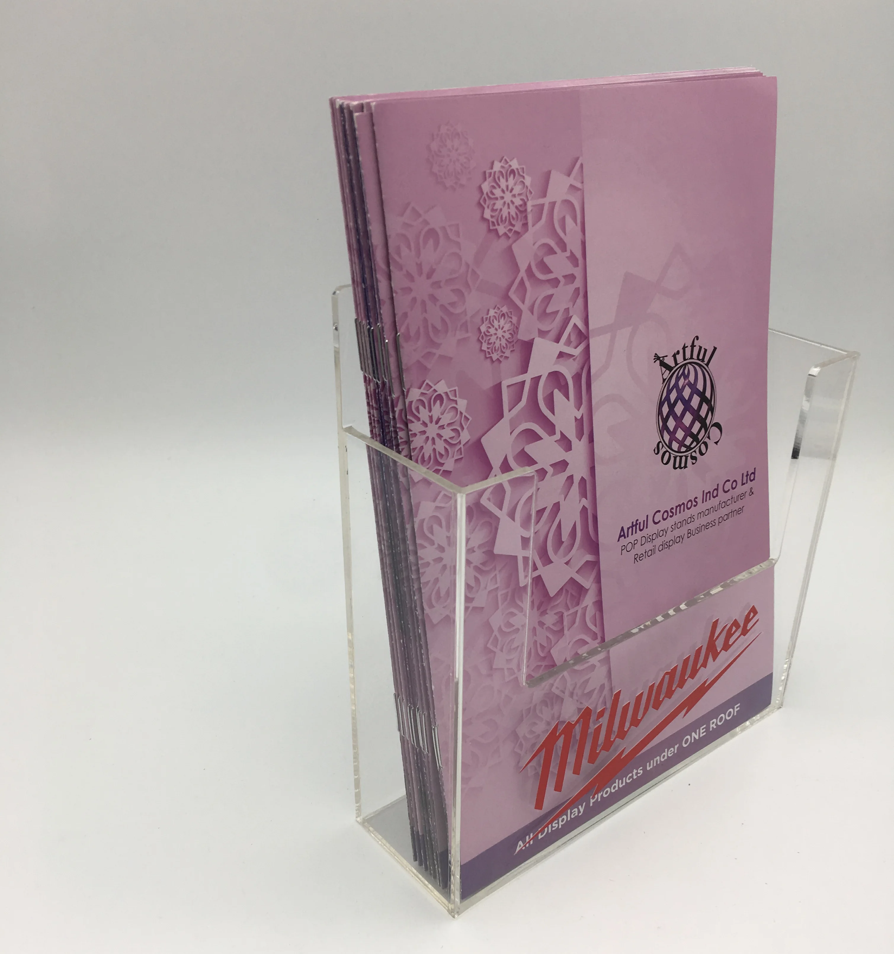 Custom Clear Acrylic Brochure Holder Clear Acrylic Brochure Holder With ...