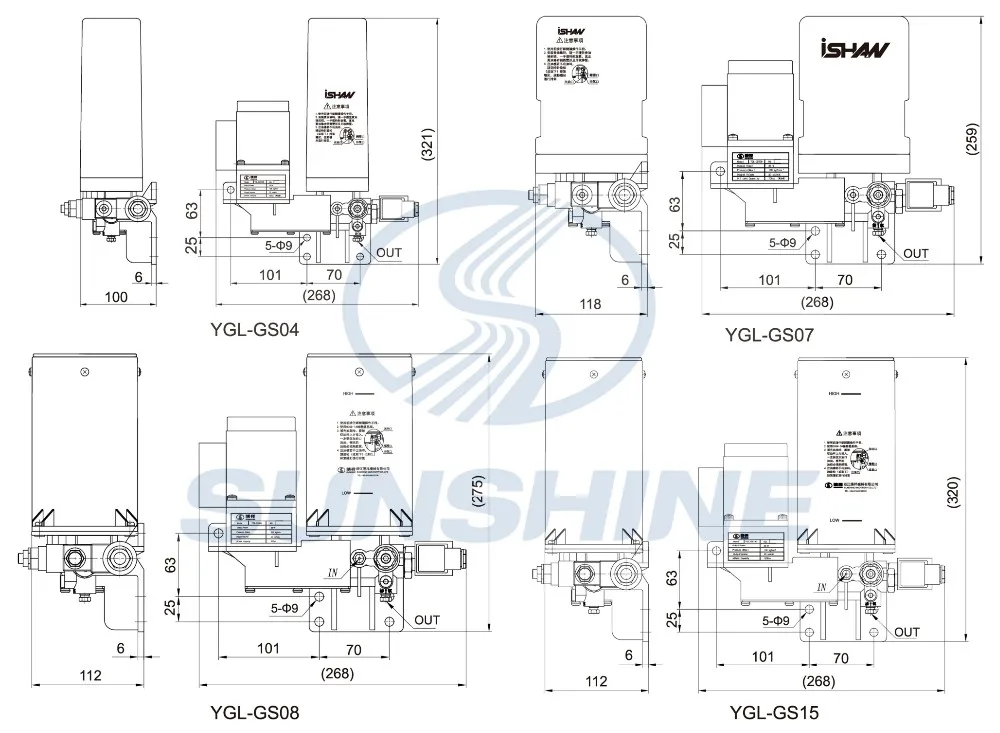 电动润滑器柱塞泵自动电动25w Vac220 Dc24 20cc/min Ygl-gs08 Ygl-gs15 Ygl-gs04 Ygl-gs07 Sunnishan Shan - Buy 自动 ...