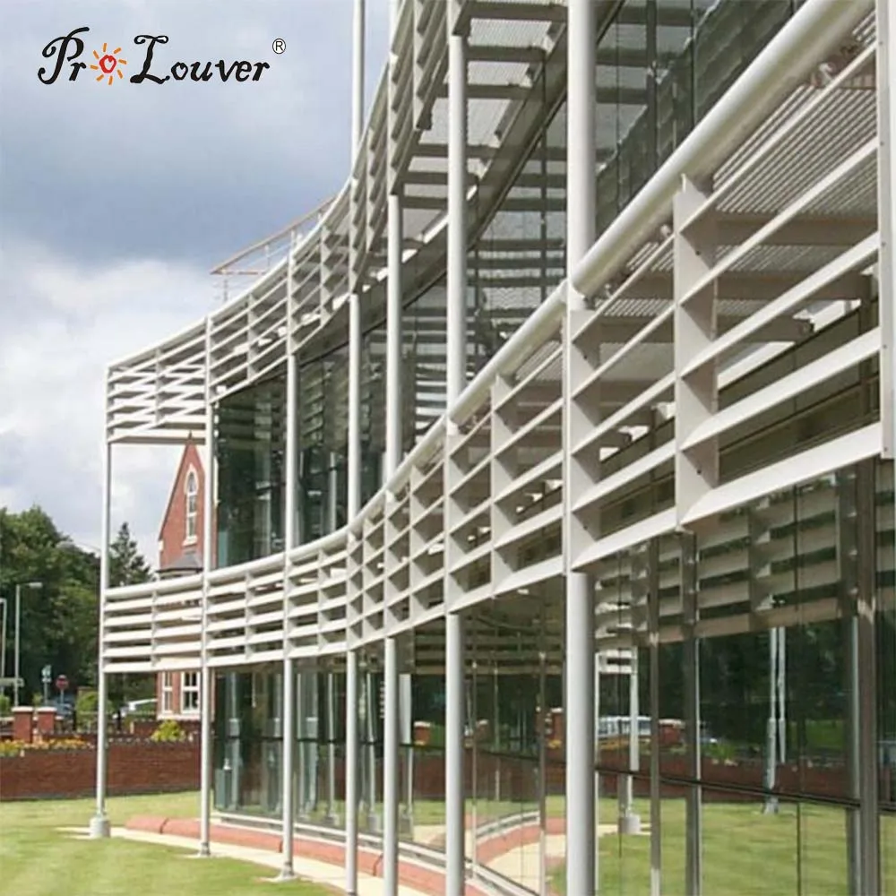 Aerofoil Aluminum Louver Blades: Modern Metal Sun Louvers for Facades ...