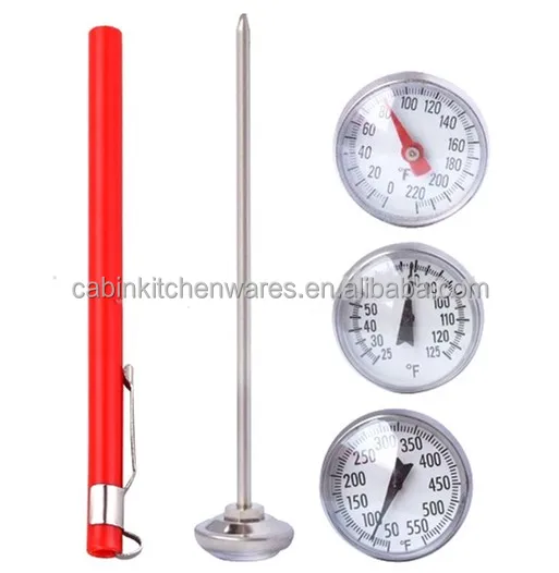 0-220f 1" Instant Read Dial Pocket Meat Thermometer Temperature Gauge ...