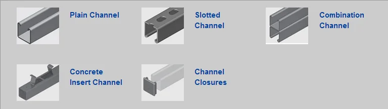 Unistrut Standard Steel Strut Channel in size 1-5/8'' x 13/16'' ( CE ...