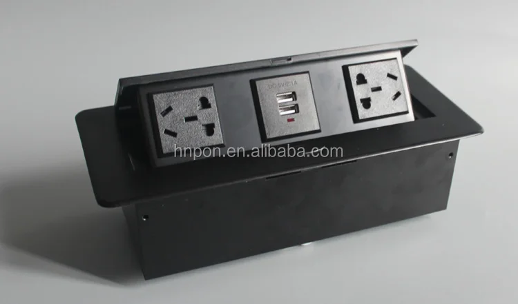 Pre-wired Style Power Office Desk Mounted Pop Up Desktop Socket With ...