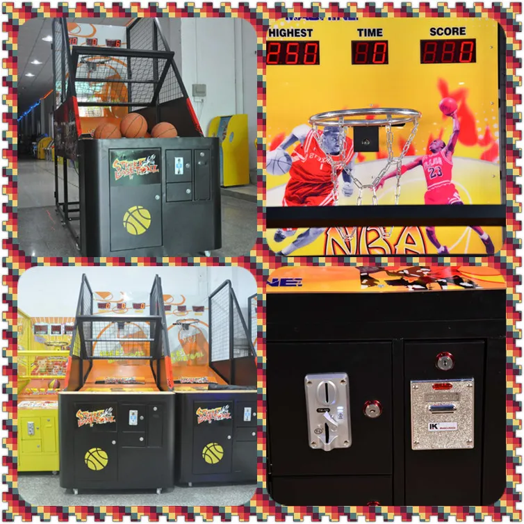 Indoor Coin Pusher Arcade Basketball Shooting Game Machine For Adult ...